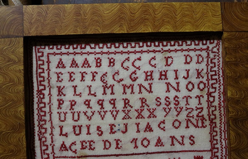 Dutch Sampler Red with Birds and Heart Motifs – Fanatic's Country Attic