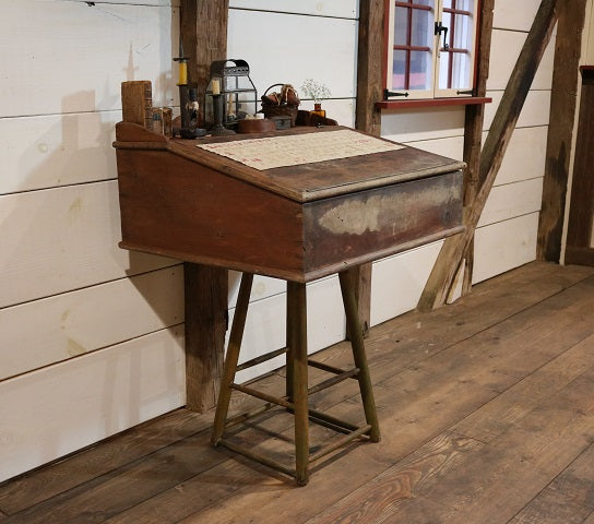 Paymasters Desk Mid-19th Century Original Red Paint – Fanatic's Country ...