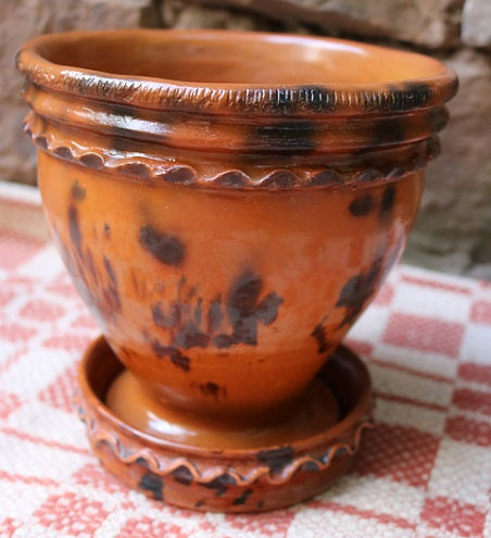 Pennsylvania Redware Flower Pot Mid-19th Century Gorgeous – Fanatic's ...