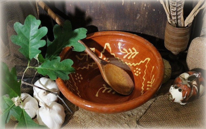 Redware Bowl Slip Decoration French Origin – Fanatic's Country Attic