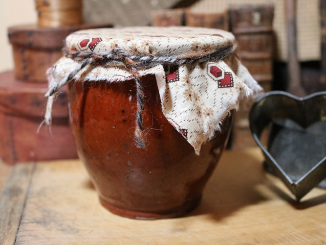 Early Redware Apple Butter Jar Breadboard and Cookie Cutters Gathering ...